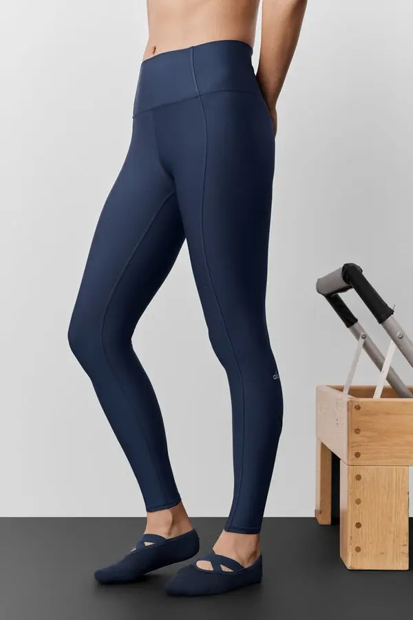 Alo Yoga Airlift High-waist 7/8 Fine Line Legging - Navy