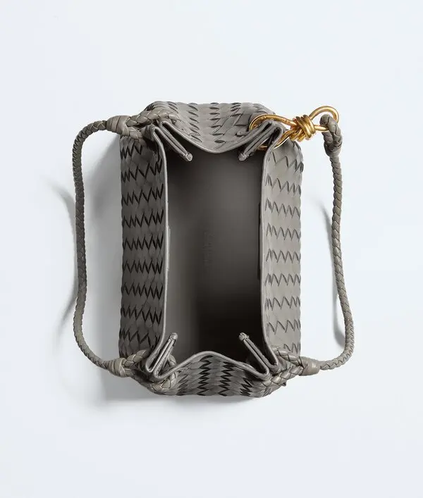 Bottega Veneta Intrecciato Leather Shoulder Bag - Basalt