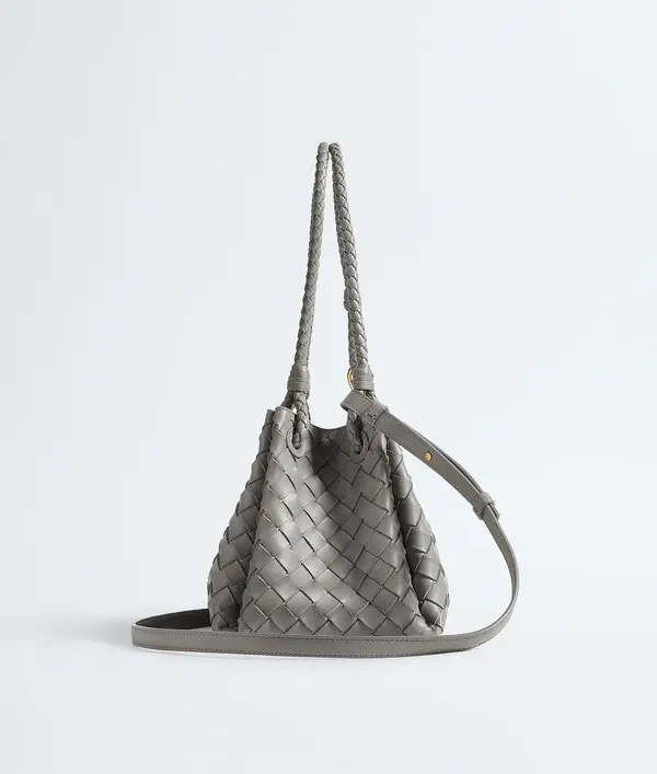 Bottega Veneta Intrecciato Leather Shoulder Bag - Basalt