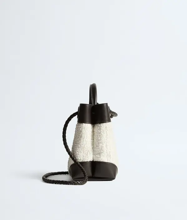 Bottega Veneta Small Andiamo Top Handle Bag - White/espresso