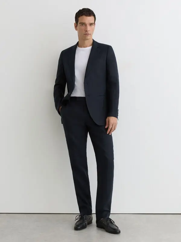 REISS Kin Classic Fit Tailored Linen Trousers