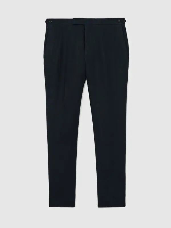 REISS Kin Classic Fit Tailored Linen Trousers