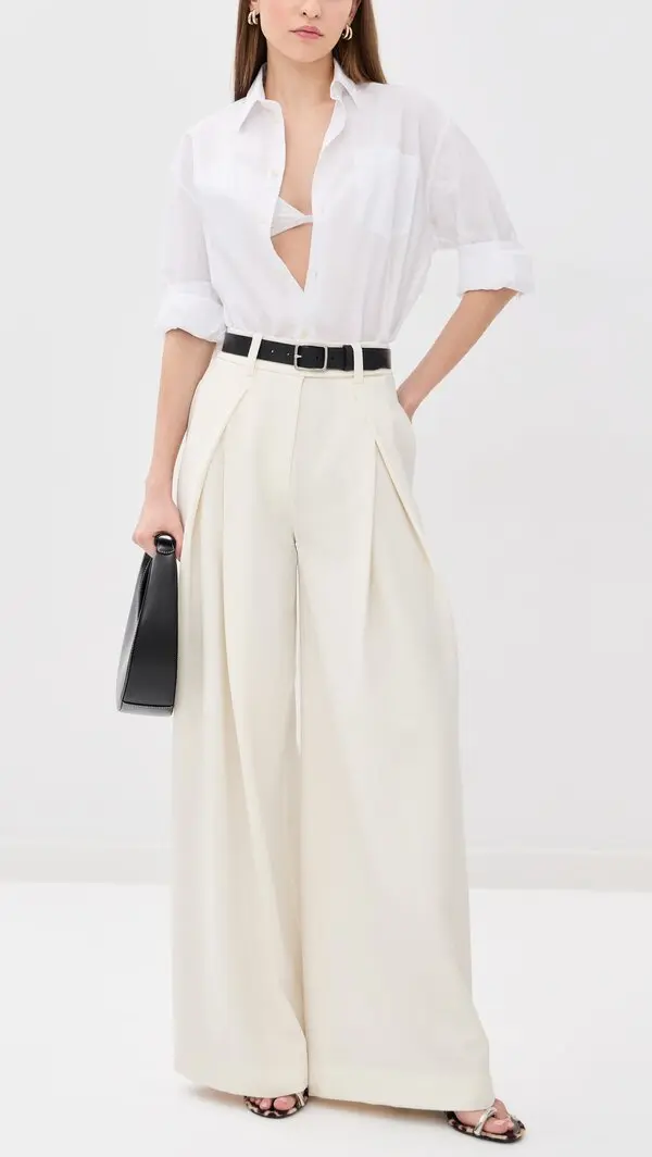 FAVORITE DAUGHTER Pleated Suiting Trousers