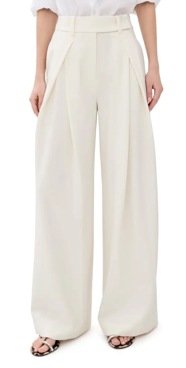 FAVORITE DAUGHTER Pleated Suiting Trousers - Ivory