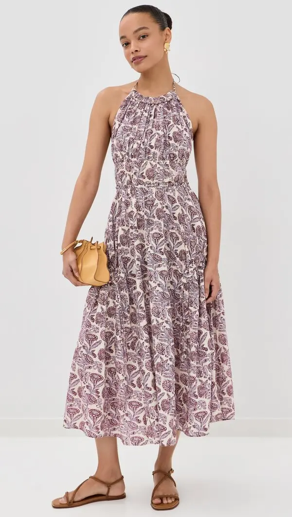 Ulla Johnson Anelise Halter Midi Dress - Meadow
