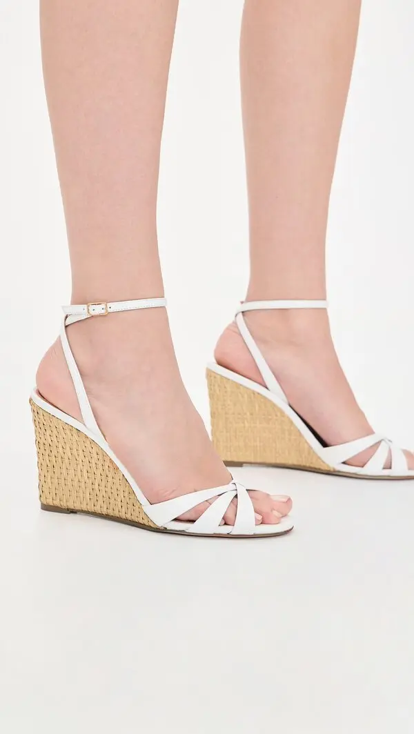 AQUAZZURA Tati Raffia Wedge Sandals