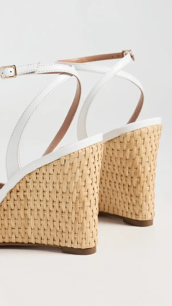 AQUAZZURA Tati Raffia Wedge Sandals