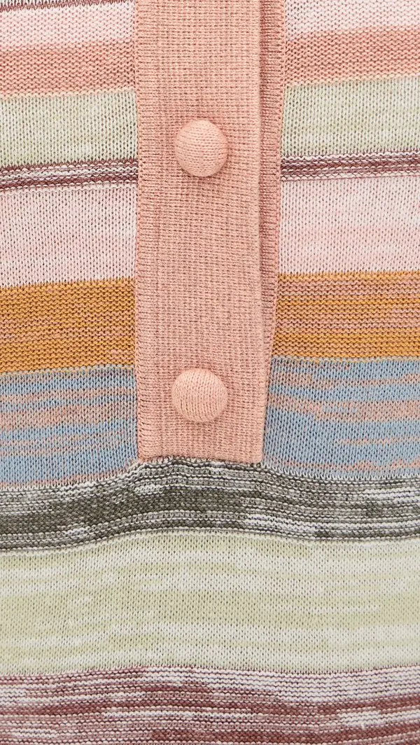 Zimmermann Luna Striped Polo Midi Dress