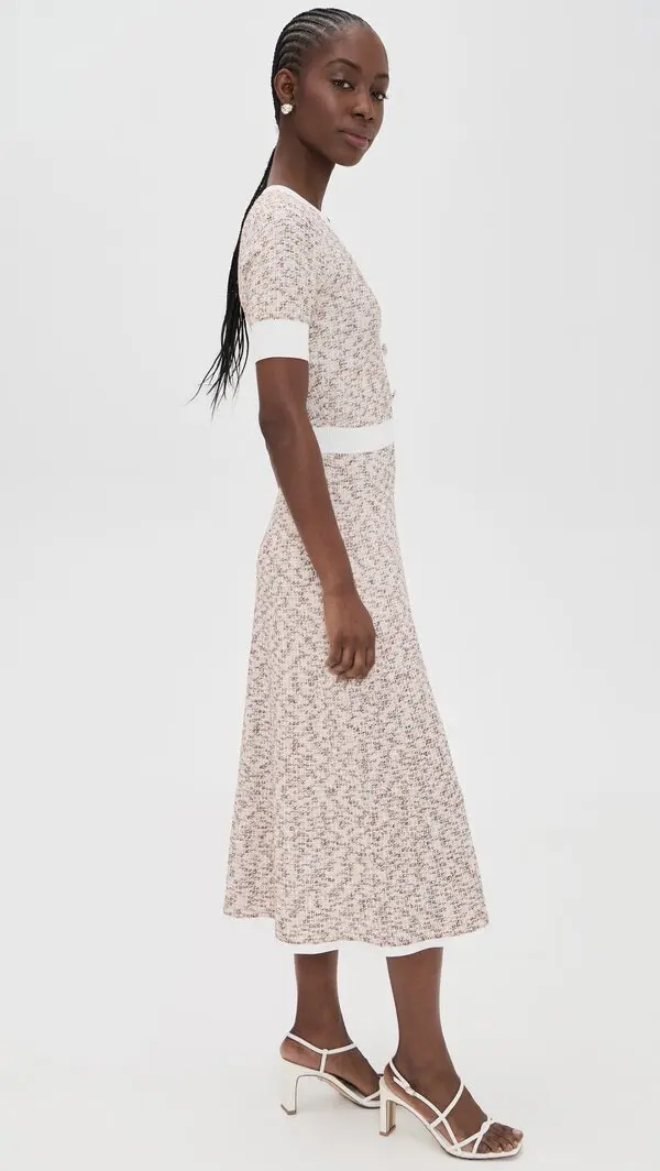 Shoshanna Alison Tweed Knit Midi Dress