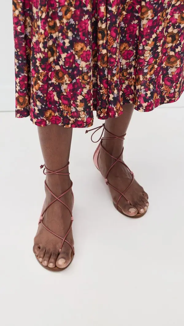 Ulla Johnson Aves Bare Kitten Heel Sandals - Fig