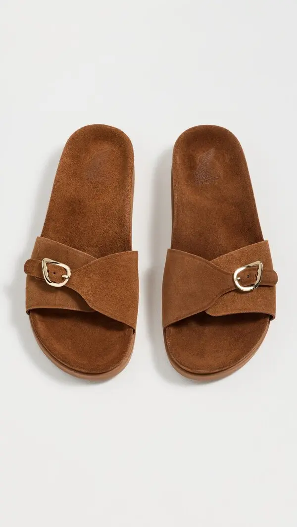 ANCIENT GREEK SANDALS Stoa Footbed Sandals - Rust