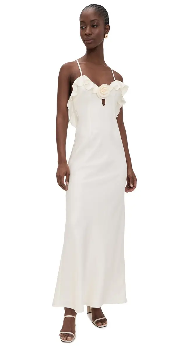 RUNAWAY THE LABEL Avalee Frill Trim Maxi Dress