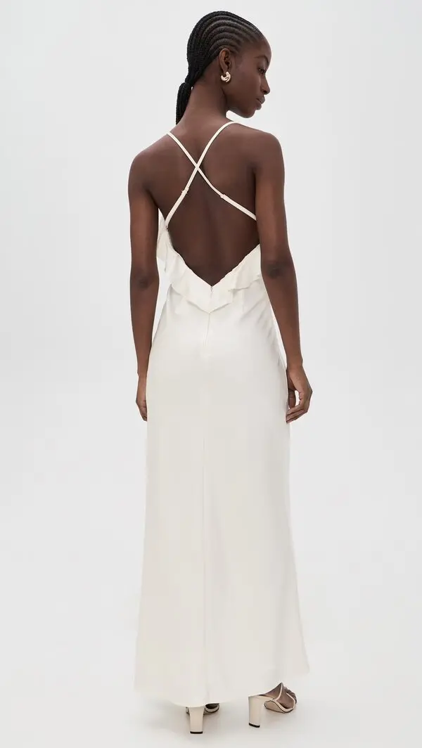 RUNAWAY THE LABEL Avalee Frill Trim Maxi Dress