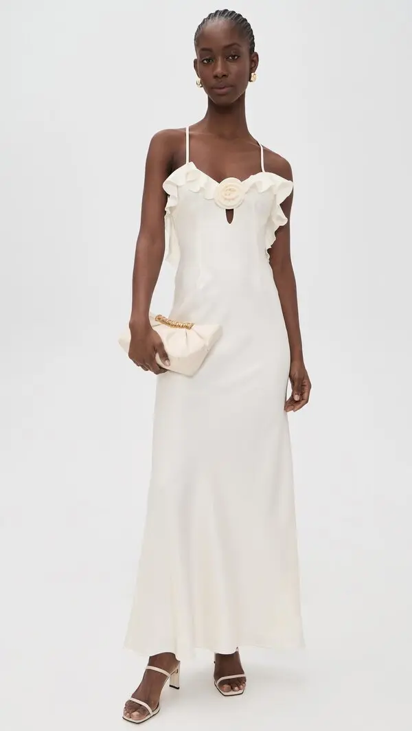 RUNAWAY THE LABEL Avalee Frill Trim Maxi Dress