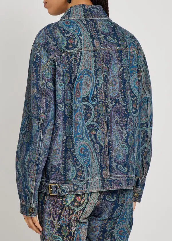 Etro Patterned Denim Jacket