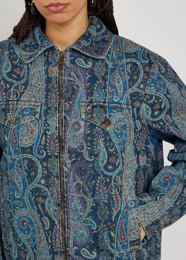 Etro Patterned Denim Jacket