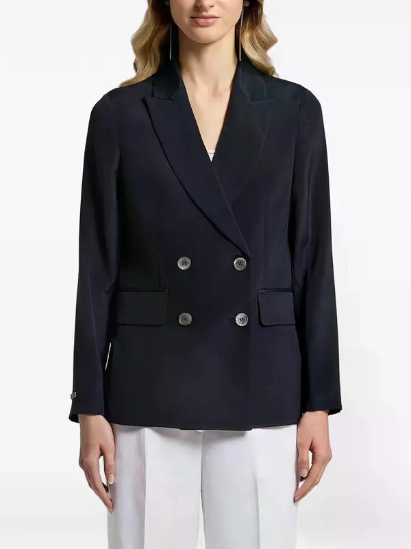 Peserico Double-breasted Jacket - Blue