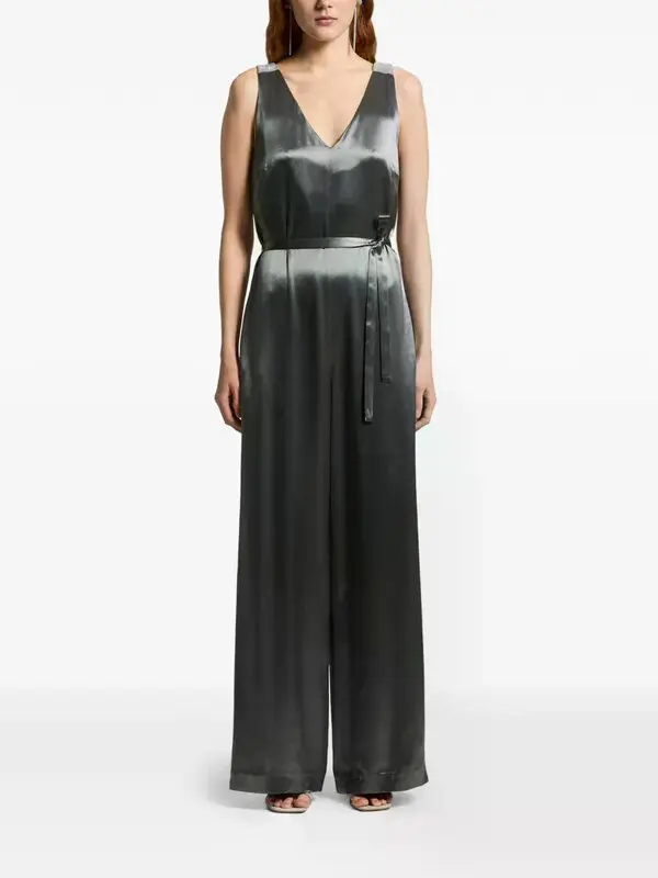 Peserico Shiny Satin Jumpsuit - Green