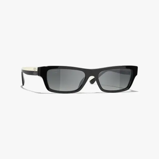 Chanel Rectangle Sunglasses - Black
