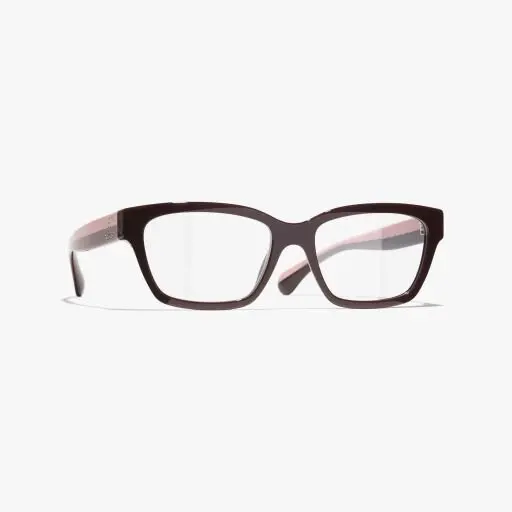Chanel Rectangle Eyeglasses - Burgundy