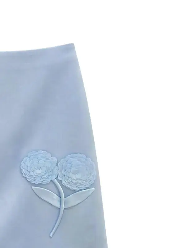SELF-PORTRAIT Sequin Flowers Mini Skirt