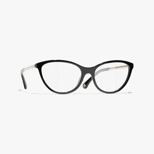 Chanel Cat Eye Eyeglasses - Black
