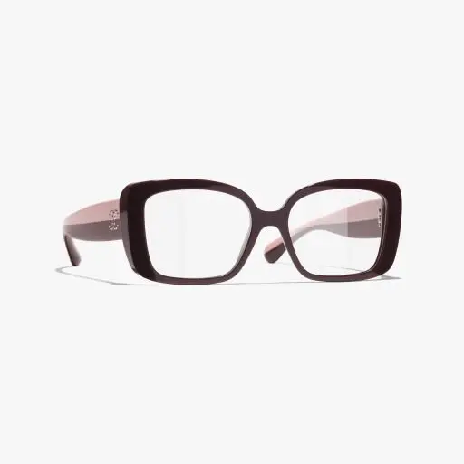 Chanel Square Eyeglasses - Burgundy