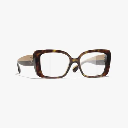 Chanel Square Eyeglasses - Dark Tortoise
