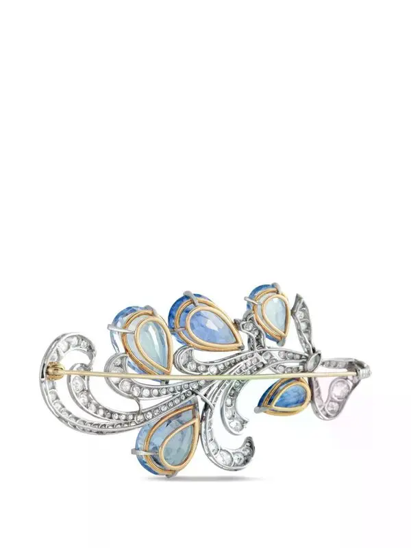 LB EXCLUSIVE Diamond And Sapphire Brooch