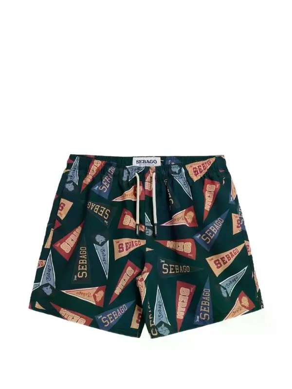 SEBAGO Patterned Sandbeach Shorts - Green