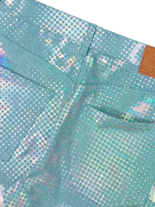 Casablanca Pearlescent Monogram Baggy Jeans