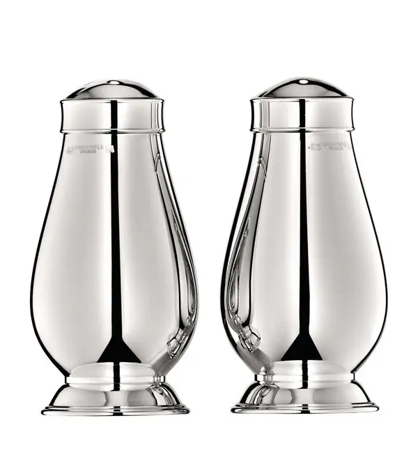 Christofle Plated Albi Salt And Pepper Shakers - Silver