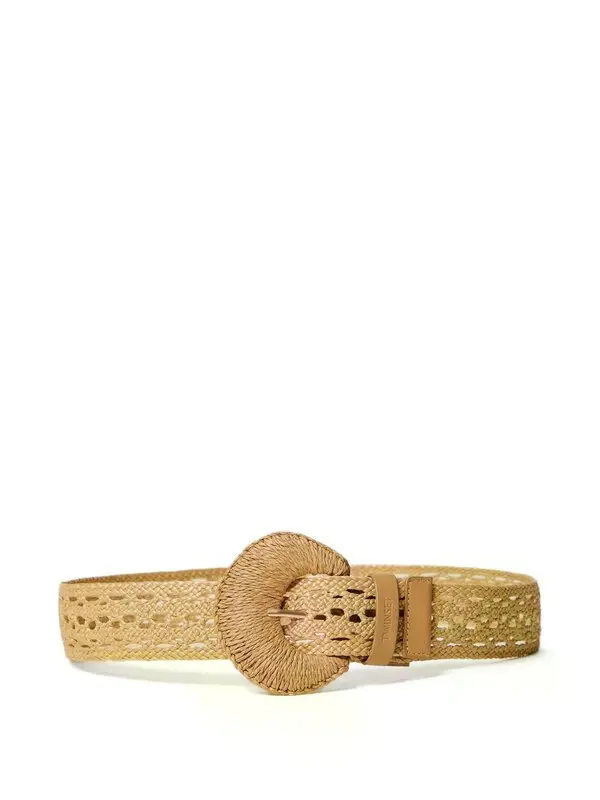 TWINSET Woven Buckle Belt - Neutrals