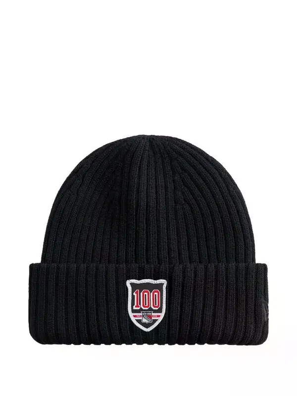 Kith New Era New York Rangers Ribbed Patch Beanie - Black