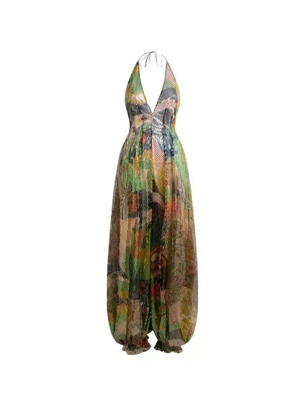 Etro Floral-print Jumpsuit - Green