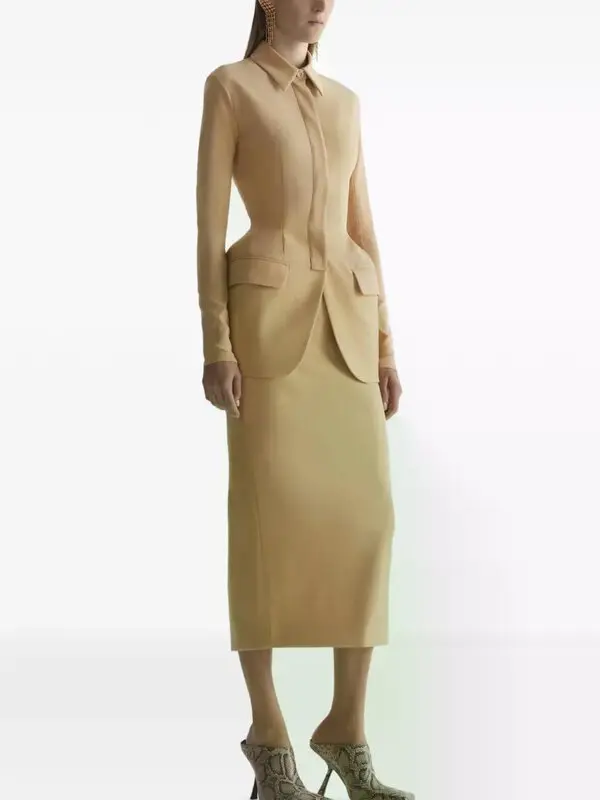 MUGLER Hourglass Jacket - Neutrals