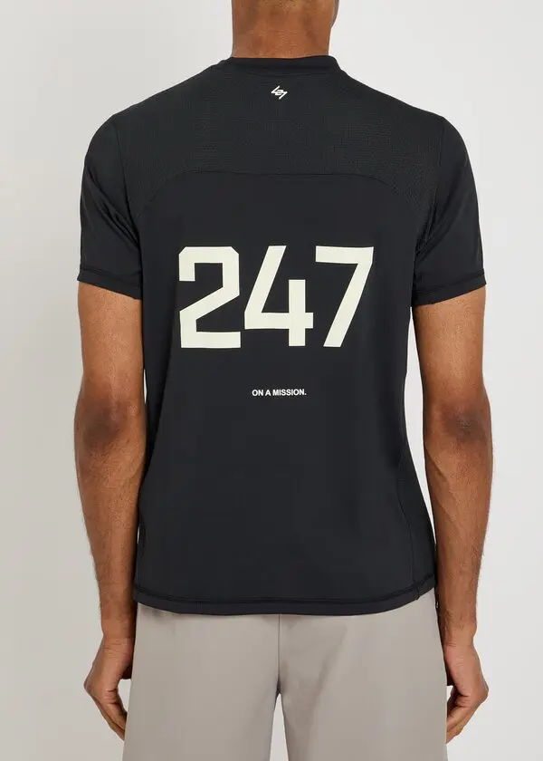 REPRESENT 247 Stretch-jersey T-shirt With Mesh Inserts