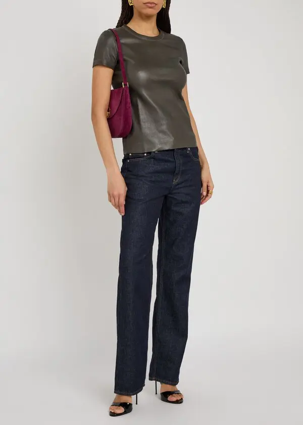 Stouls Stretch-leather T-shirt - Grey