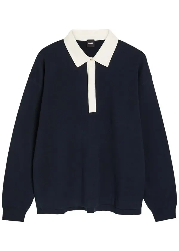 BOSS Cotton And Wool-blend Rugby Top