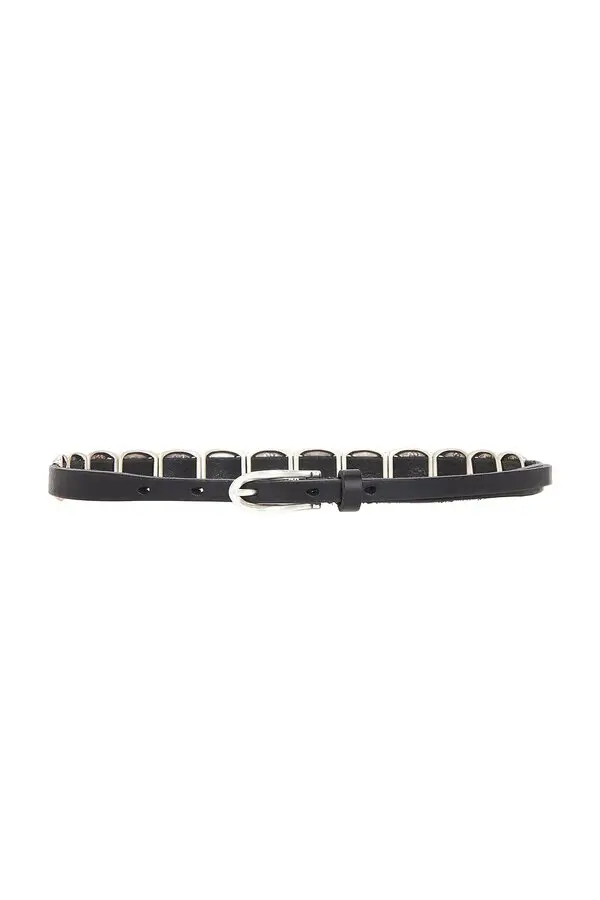 Our Legacy Billow Leather Belt - Oily Black Leather