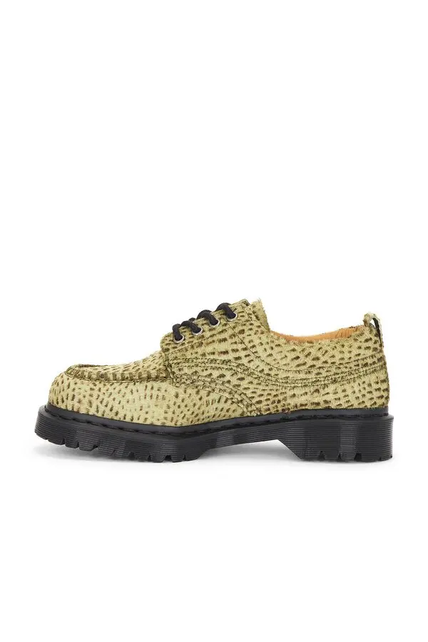 Dr. Martens Emboss Hair On Lowell Shoe - Olive Green