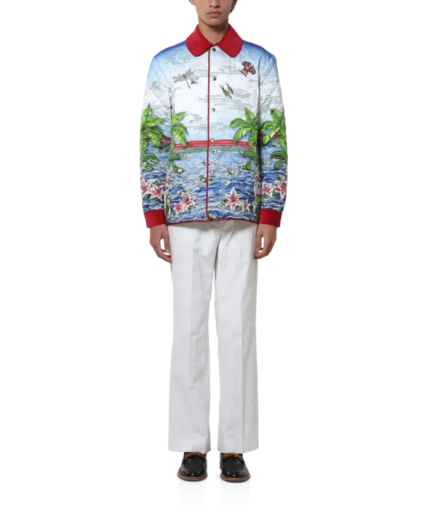 Casablanca Ping Pong Club Sunrise Quilted Jacket