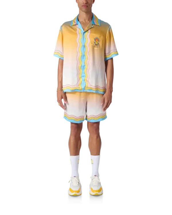 Casablanca La Danse Short Sleeve Short Sleeve Silk Shirt