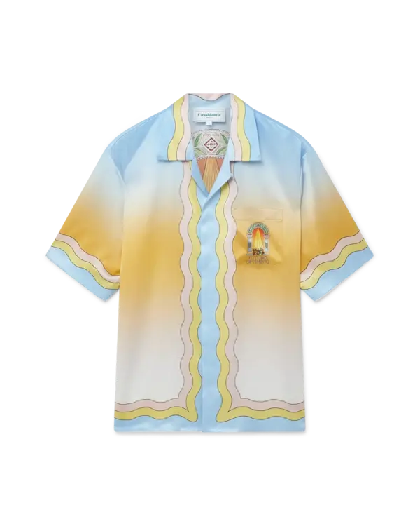 Casablanca La Danse Short Sleeve Short Sleeve Silk Shirt