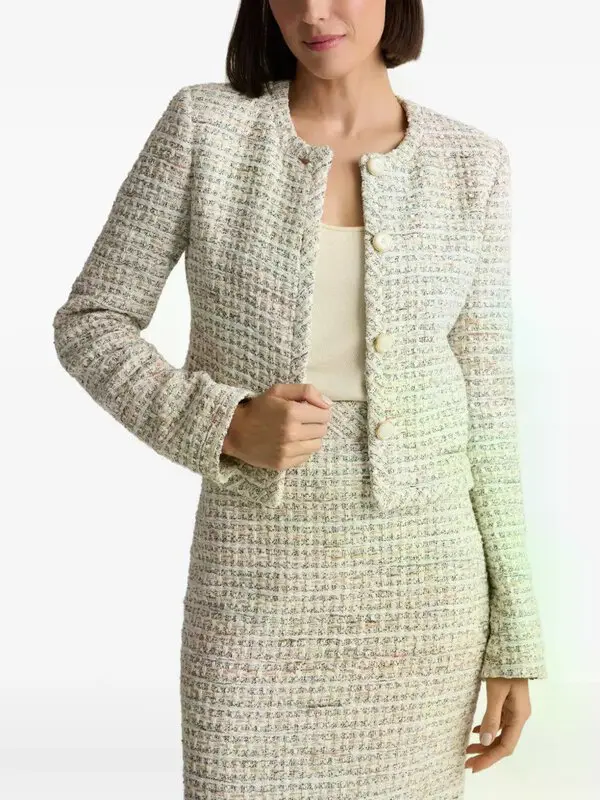 St. John Tweed Jacket With Chain Detail
