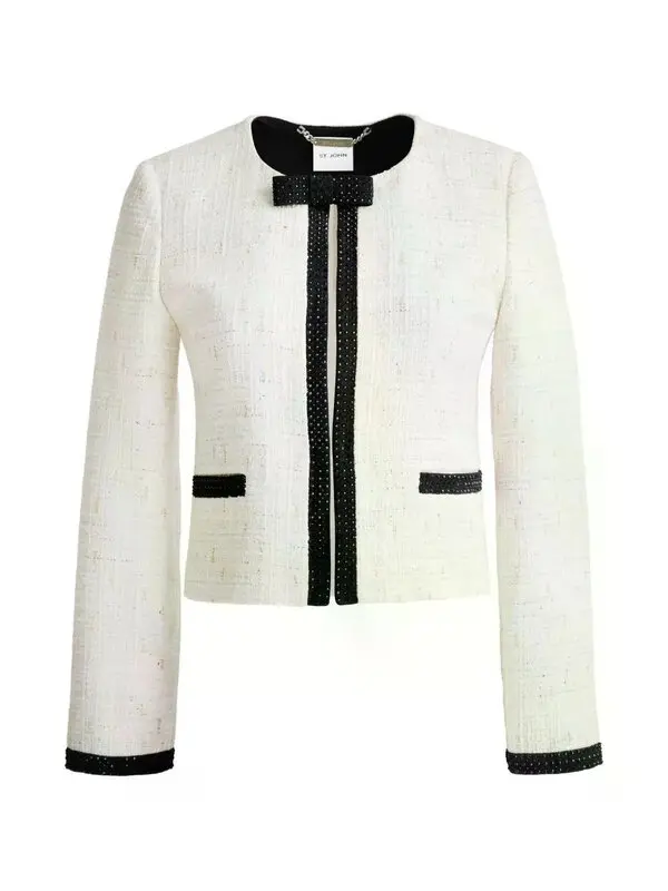 St. John Tweed Appliqué Jacket