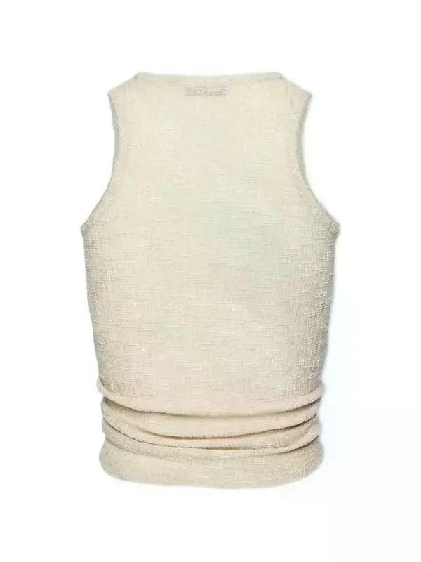 Magda Butrym Crepe Knotted Tank Top - Neutrals