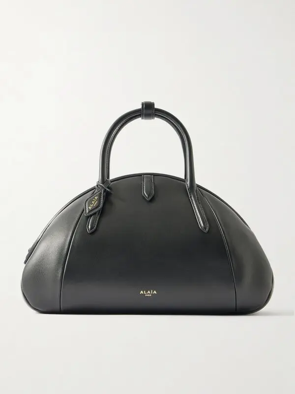 Alaïa Leather Shoulder Bag - Black