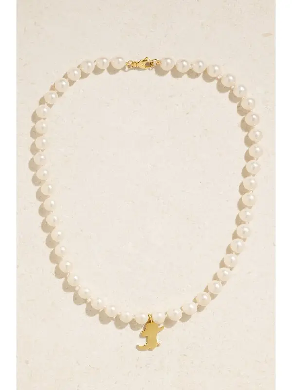 Established 14-karat And Pearl Necklace - Gold
