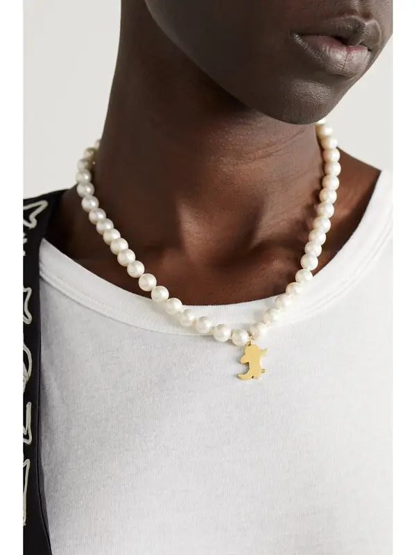 Established 14-karat And Pearl Necklace